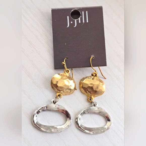 J. Jill | Jewelry | J Jill Gold And Silver Drop Earrings | Poshmark